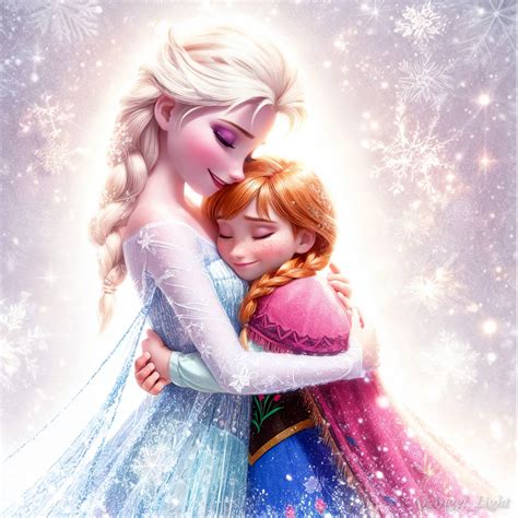 Elsa And Anna Warm Hugs By Alluring Artwork On Deviantart
