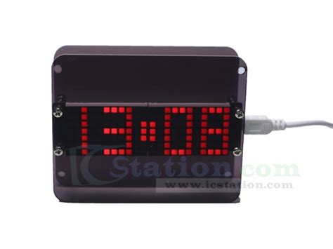 DIY Kit Electronic Clock DS LED Dot Matrix Screen Display Thermometer