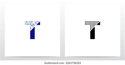 Partial Dots On Letter Logo Design Stock Vector Royalty Free