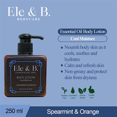 Ele And B Essential Oil Cool Moisture Body Lotion 250ml Spearmint And