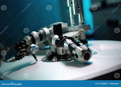 Custom Robotic End Effector With Surgical Tool For Precise Accurate Procedures Stock