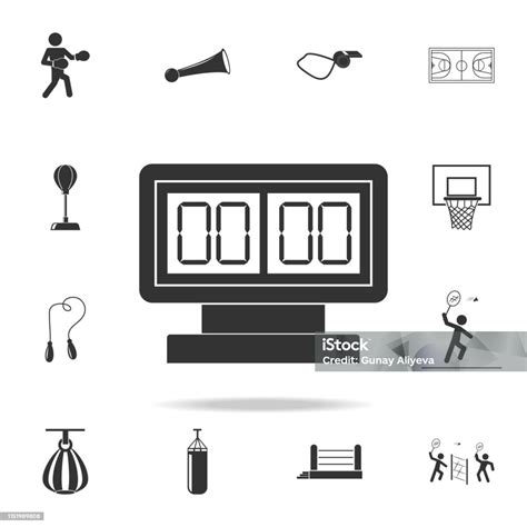 점수 보드 아이콘입니다 선수와 액세서리 아이콘의 자세한 세트 프리미엄 품질의 그래픽 디자인 웹사이트 웹 디자인 모바일 앱에 대