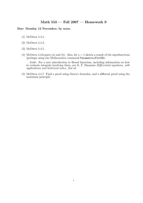 4 Questions For Assignment 9 Partial Differential Equations Math