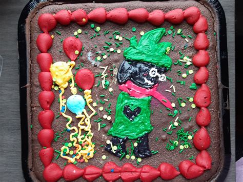 Ralsei Cake My Beloved Im Very Inept With Frosting Art But I Think It Came Out Ok Enough R