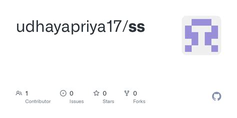 GitHub Udhayapriya17 Ss