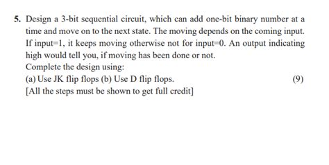 Solved Design A Bit Sequential Circuit Which Can Add Chegg Com