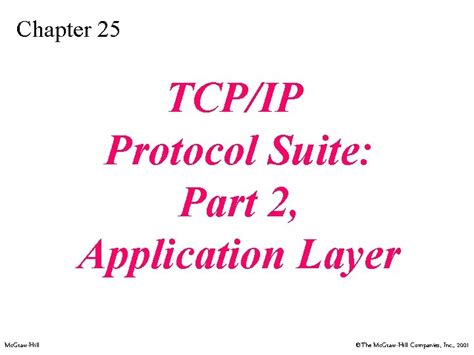 Chapter 25 Tcpip Protocol Suite Part 2 Application