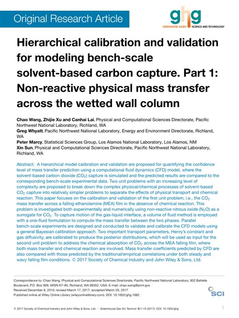 pdf hierarchical calibration and validation for modeling bench scale