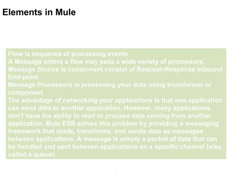 Mule Architecture Ppt