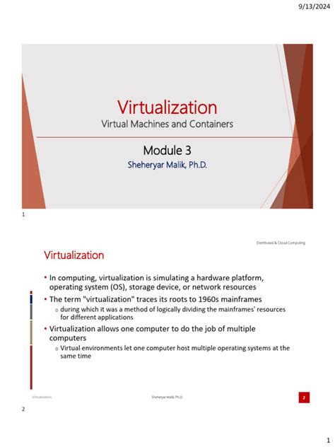 Module 3 Virtualization Vm Containers Pdf Desktop