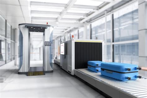Premium Photo Airport Security Checkpoint With Security Gates And Scanner Machine