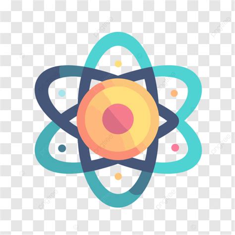 플랫 스타일의 원자 상징 벡터 흰색 바탕에 중성자의 단순한 다채로운 아이콘 그림자 없음 작은 프레임 중앙 Png 일러스트 및 벡터 에 대한 무료 다운로드 Pngtree