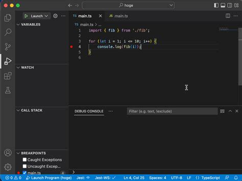 vscodeでTypeScriptをデバッグしようjestもあるよ