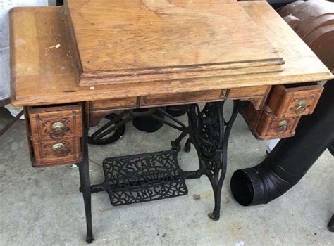 Sears Roebuck Sewing Machine Cabinet With Burdick Sewing Machine Sherwood Auctions