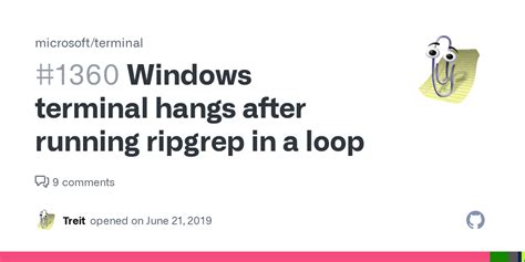 Windows Terminal Hangs After Running Ripgrep In A Loop · Issue 1360