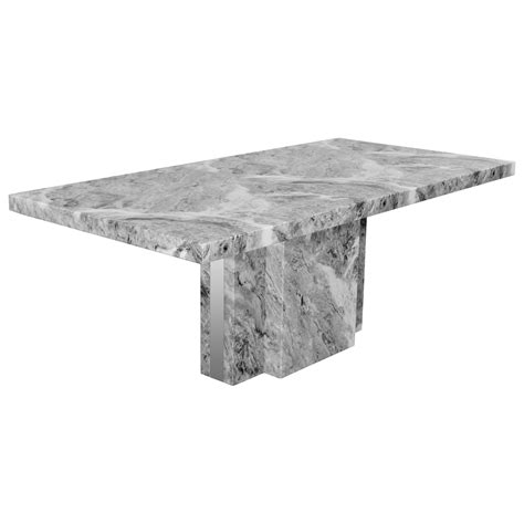 Newington Marble Rectangular Dining Table In Grey