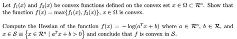 solved let f1 x ﻿and f2 x ﻿be convex functions defined on