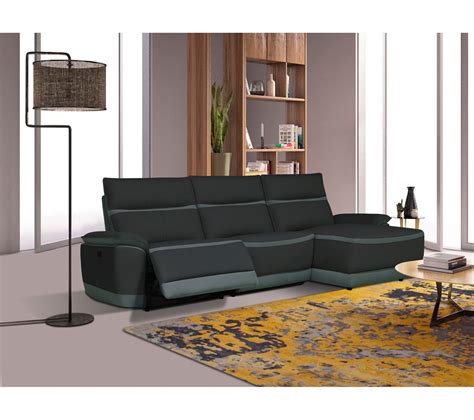 Canapé d angle relax DOUGLAS angle droit cuir tissu gris Canapé BUT