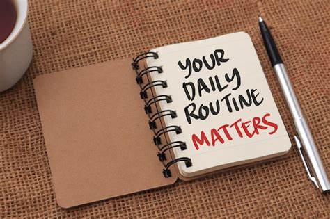 Premium Photo Your Daily Routine Matters Text Written On Note Book Life And Business