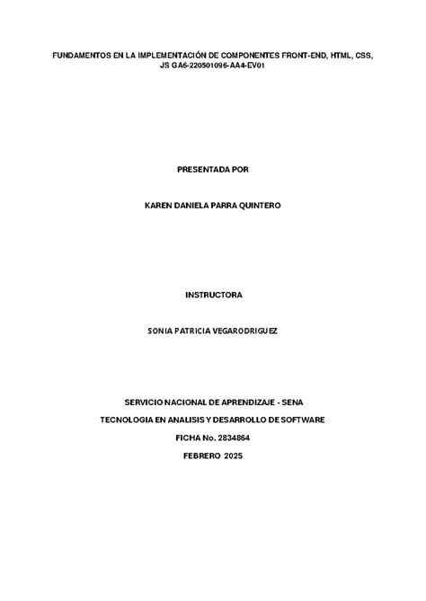 Fundamentos En La Implementación De Componentes Front End Html Css Js Ga6 220501096 Aa4 Ev01