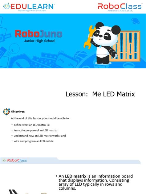 Robotics 8 Me Led Matrix Pdf Light Emitting Diode Matrix