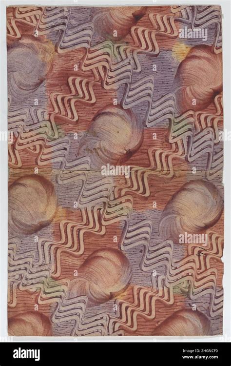 Book Cover With Zigzag Stripe Pattern 18th Century Anonymous Book