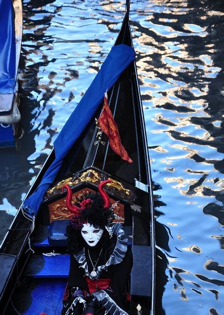 In Costume On A Gondola Venice Carnival Of Venice Venice Gondola