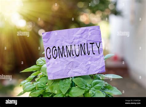 Text Sign Showing Community Business Photo Showcasing Group Of Showing Living In One Place