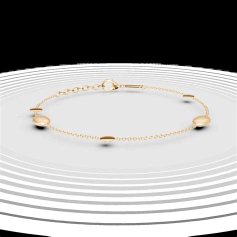 Bratara Din Aur Galben Cu Bilute Cod 172233 Teilor