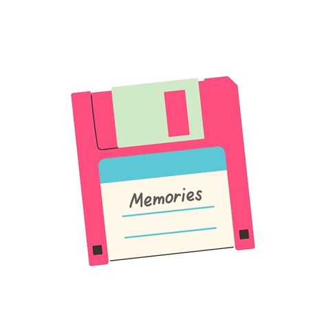 Premium Vector Floppy Disk Vector Illustration 80s 90s Flat Design