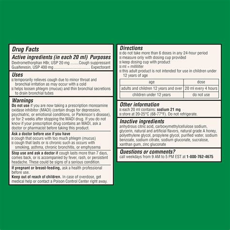 Robitussin Honey Maximum Strength Dm Para Tos Congestión Del Pecho