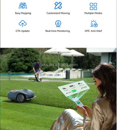 Smart Electric Remote Control Lawnmower Robot Wireless