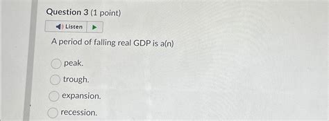 Solved Question 3 1 ﻿pointlistena Period Of Falling Real