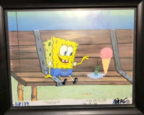 Spongebob Animation Production Cel Walking Small Ep Nickelodeon Original W Coa 4645732249