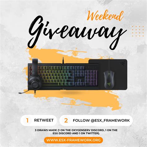 Esx Framework On Twitter Contest Esx X Oxygenserv🎁 🏆gaming Bundle Razer 🥈50€ Steam T Card