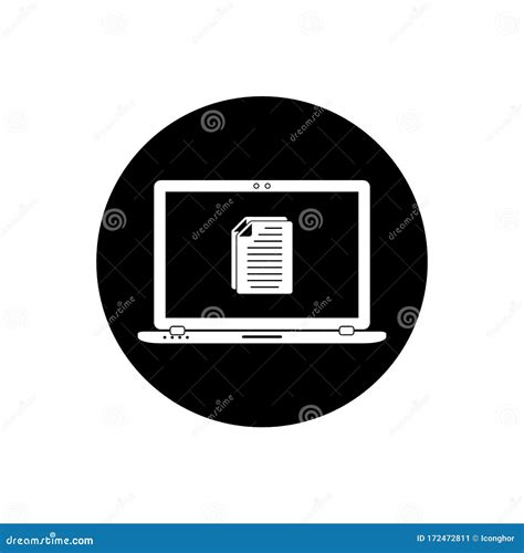 Digital Document Icon Stock Vector Illustration Of Rounded 172472811