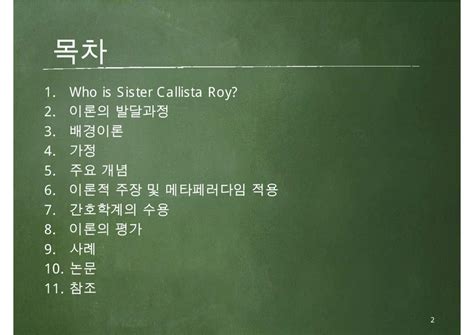 간호이론 로이이론roy Adaptation Theory 로이의 적응이론 의약학