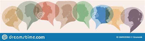 The Speech Bubble Multicultural Community Or Community Communication Between Multinational