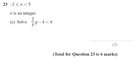 Gcse 9 1 Maths Inequalities Past Paper Questions Pi Academy
