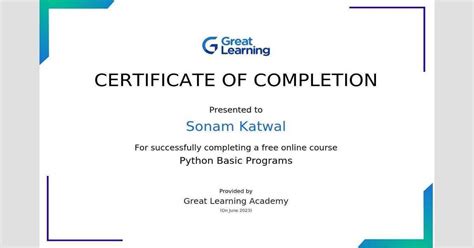 Sonam Katwal On Linkedin Python Pythondeveloper Greatlearning