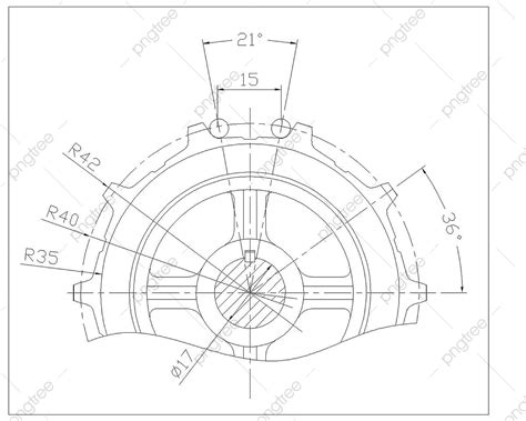 Bracket Cad Drawing Template Download On Pngtree