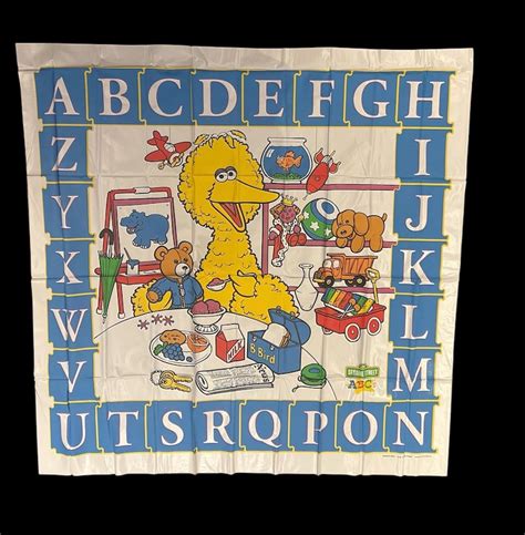 Vintage Sesame Street Alphabet Poster Big Bird Abc Poster Retro