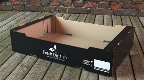 Fruit And Vegetables Packaging Cardboards Collection 3d Model 49