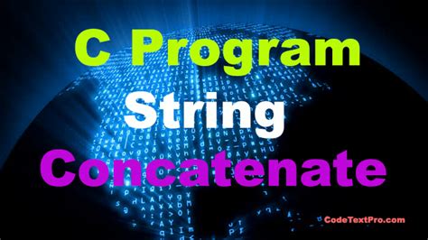 C Program To Concatenate Strings Codetextpro