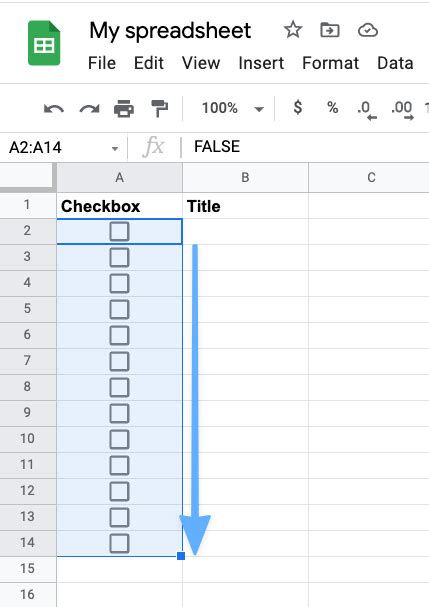 Google Sheets Checkbox