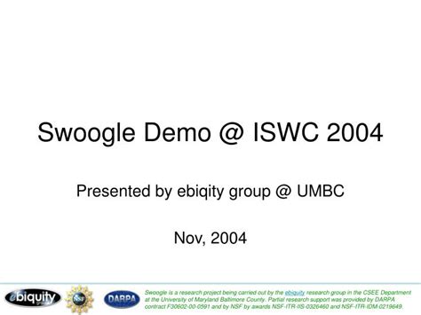ppt swoogle demo iswc 2004 powerpoint presentation free download