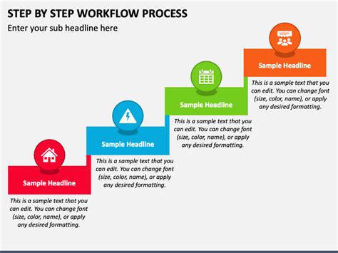 Step By Step Workflow Process PowerPoint And Google Slides Template
