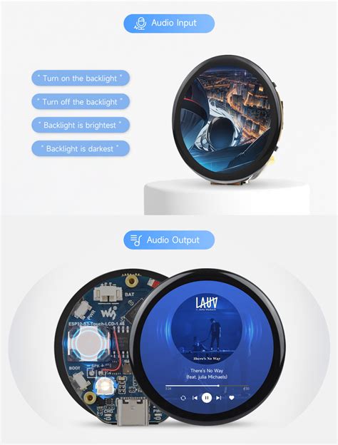 Esp32 S3 1 46inch Round Display Dev Board 412×412 Wifi Bt