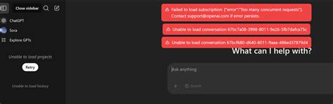 Unable To Load Conversation Issue Bugs Openai Developer Community