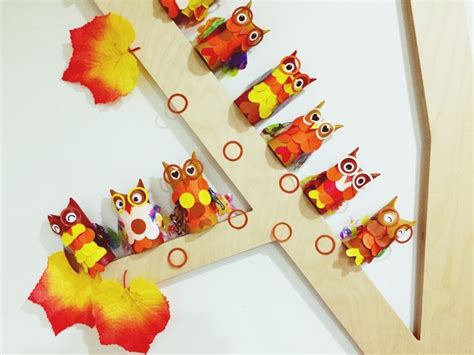 가을 환경판 휴지심 부엉이 만들기 가을 나무 꾸미기 네이버 블로그